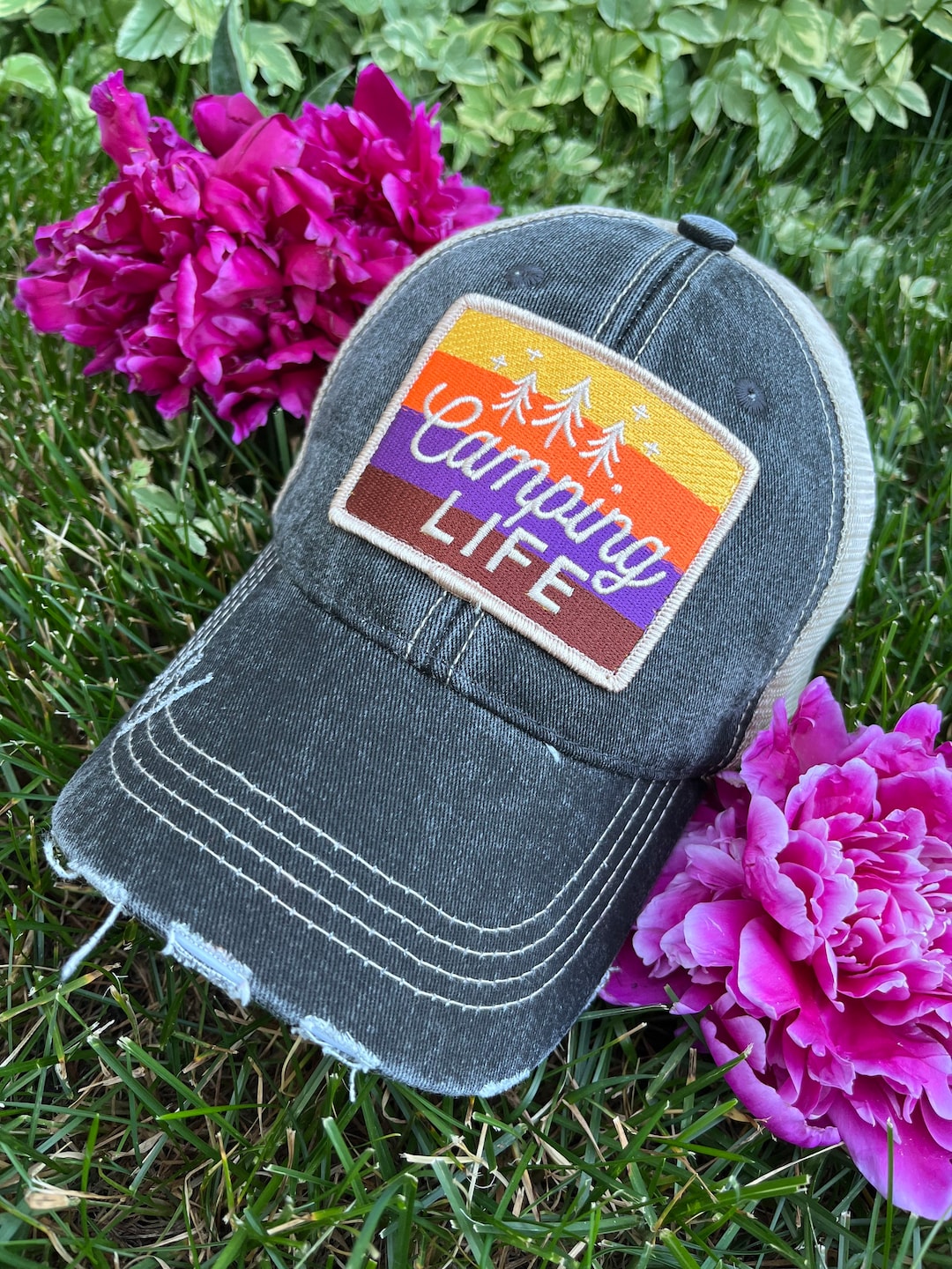 Camping Hats Camping Life Personalize Im a Happy Camper - Etsy