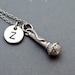 Microphone Necklace, Mic Necklace, Mike, Music, Initial Necklace ...