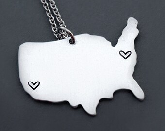 Personalized Washington Necklace US State Map Necklace - Etsy