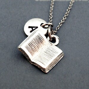 Book Necklace Reading Book Open Book Book Charm Jewelry - Etsy