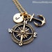 Silver Compass Necklace, Compass Necklace, Small Compass Necklace ...