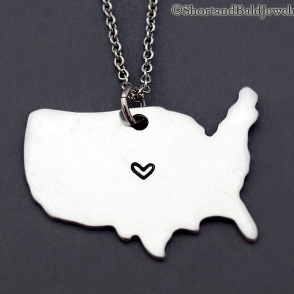 United States Map Necklace - Etsy