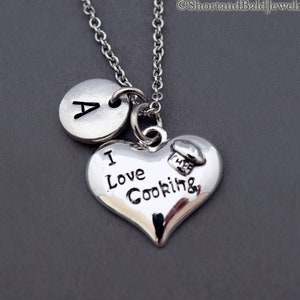 I Love Cooking Necklace, Chef Hat, Cook's Hat, Cook Hat, Cooking Charm ...