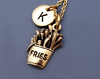 Kawaii Happy French Fries Necklace D2C1 - Etsy