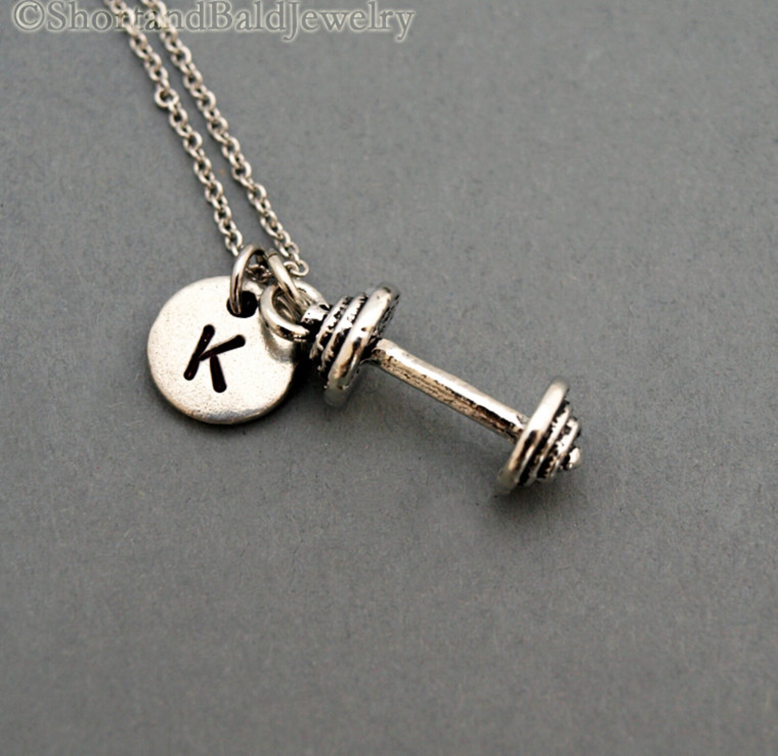 Barbell Necklace Barbell Charm Fitness Weightlifting - Etsy