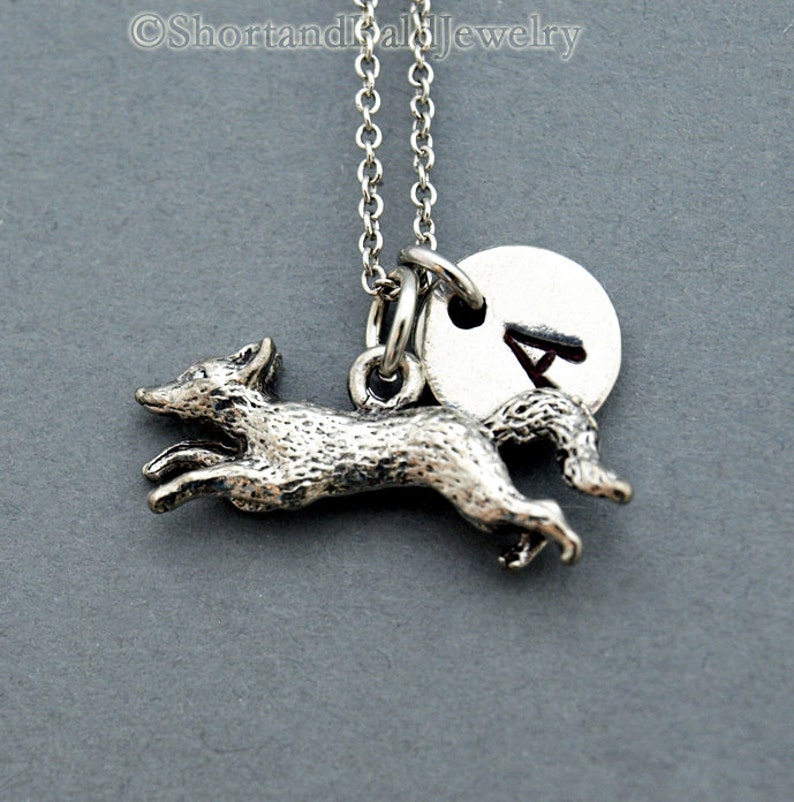 Running Fox Necklace Fox Charm Necklace Silver Fox Charm - Etsy