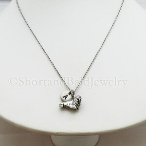 Walrus Charm, Walrus Necklace, Initial Necklace, Initial Hand Stamped ...