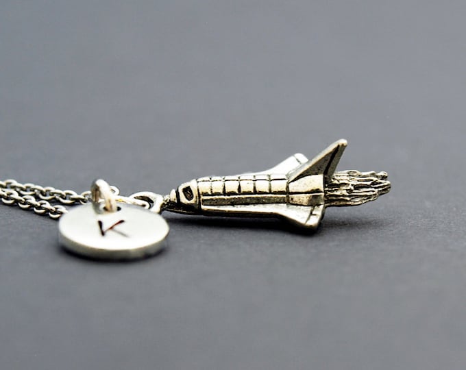 Rocket Necklace, Rocket Ship, Silver Rocket Necklace, Antique Silver ...