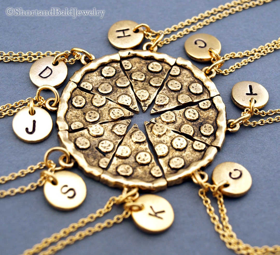 Pizza Necklace, Pizza Slice Necklaces, Set of 6, 7, 8, Pepperoni Pizza ...