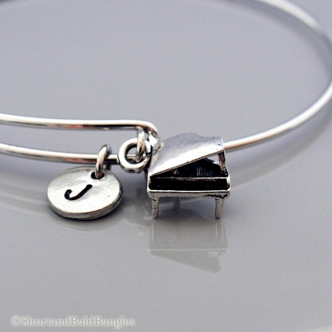 Piano Bangle, Piano Bracelet, Grand Piano Charm, Music, Musician ...
