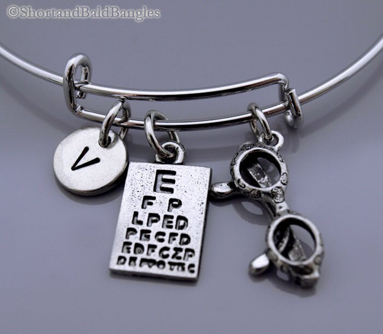 Snellen Chart Bracelet Snellen Chart Bangle Eye Chart Charm | Etsy