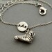 Walrus Charm Bracelet Antique Silver Initial Bracelet - Etsy