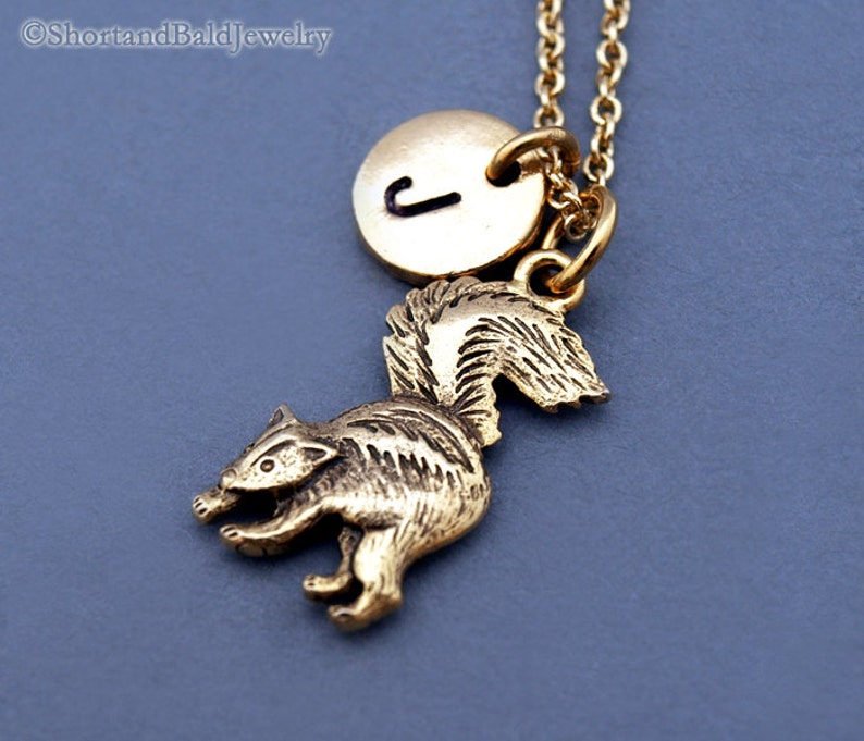 Skunk Necklace Polecats Gold Skunk Charm Necklace Gold - Etsy