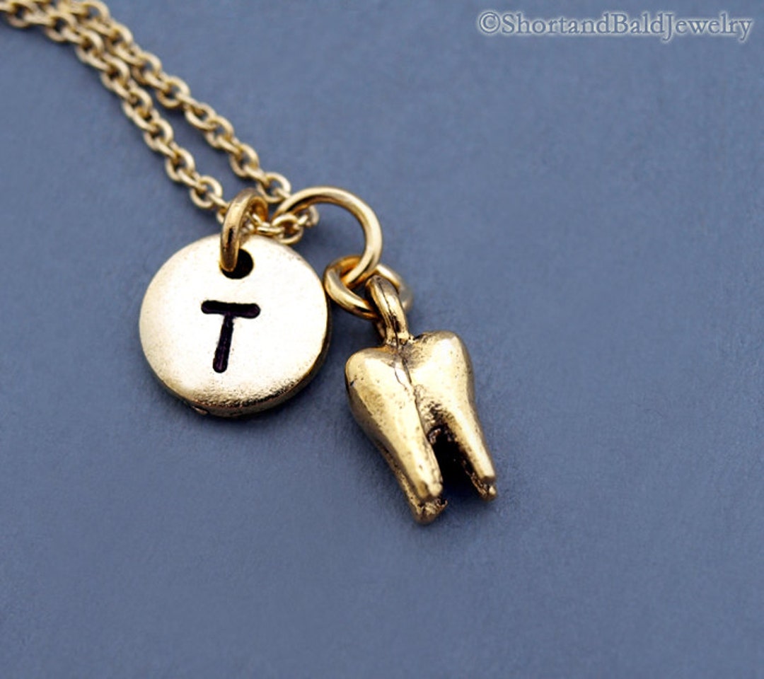 Tooth Necklace, 3D Tooth Charm, Tooth Fairy Charm Necklace, Molar Charm ...