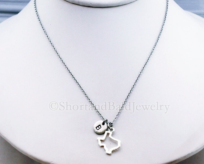Texas Necklace, Texas Outline, Texas State Charm Necklace, Antique ...