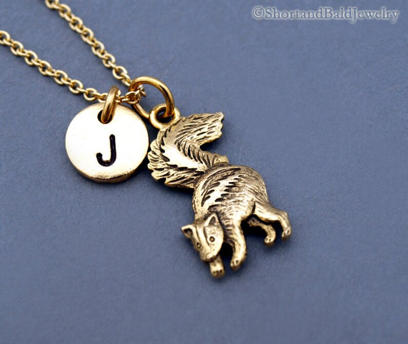 Skunk Necklace Polecats Gold Skunk Charm Necklace Gold - Etsy