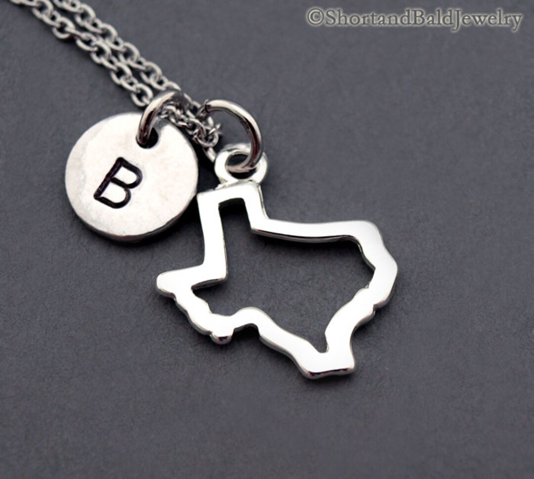 Texas Necklace, Texas Outline, Texas State Charm Necklace, Antique ...
