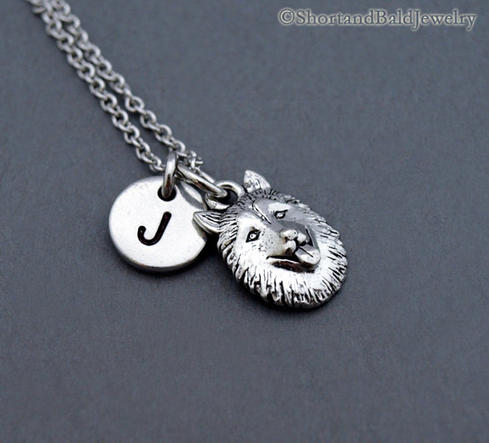 Siberian Husky Dog Necklace, Siberian Husky Head, Husky Charm Necklace ...