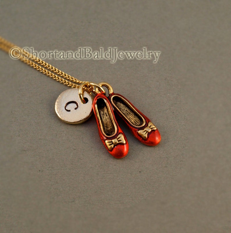 Ruby Red Slippers Necklace, Wizard of Oz Charm Necklace, Magical Shoes ...