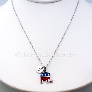 Republican Party Elephant Logo Necklace, Elephant Party Logo, GOP Logo ...