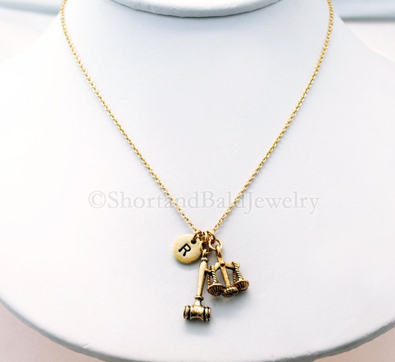 Scales of Justice Necklace Gavel Necklace Law Necklace - Etsy