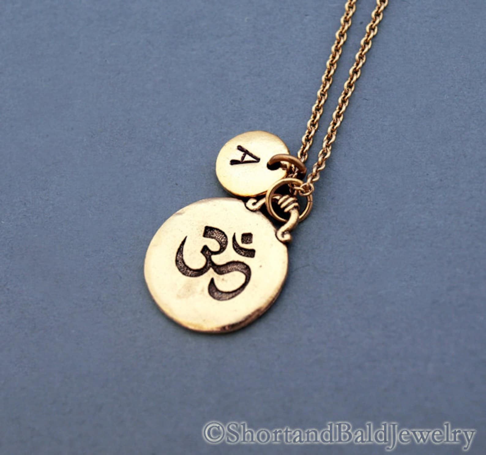 OHM Symbol Necklace, Om Symbol Necklace, Ohm Buddhist, Ohm Yoga, Ohm ...