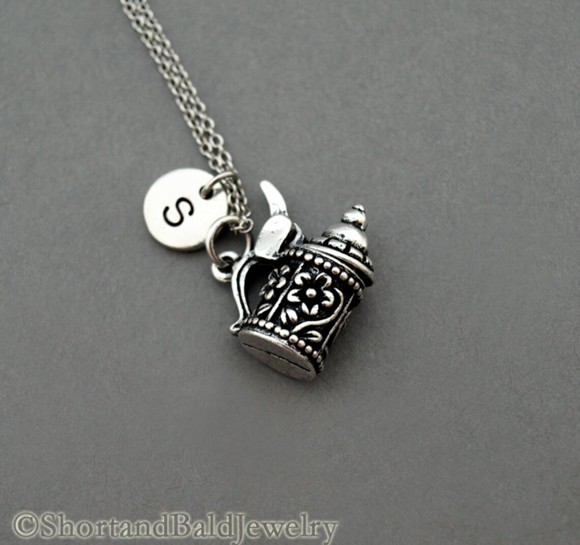 Beer Stein Necklace, Beer Mug, Beer Necklace, Beermug, Antique Silver ...