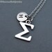 Sigma Necklace, Silver Sigma, Sigma Symbol, Silver Sigma Sign, Latin ...