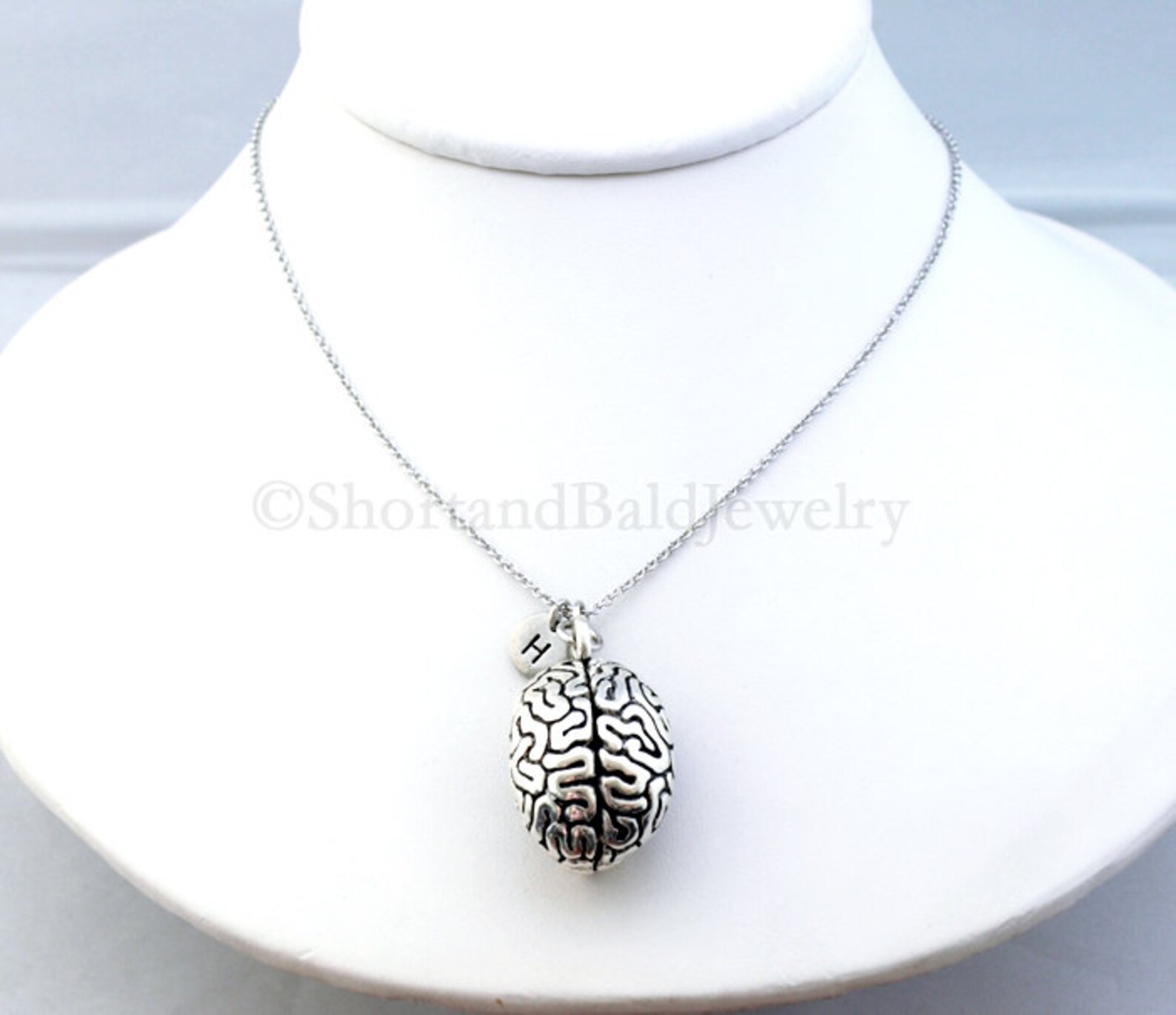 Human Brain Necklace Brain Charm Anatomy Charm Anatomy - Etsy