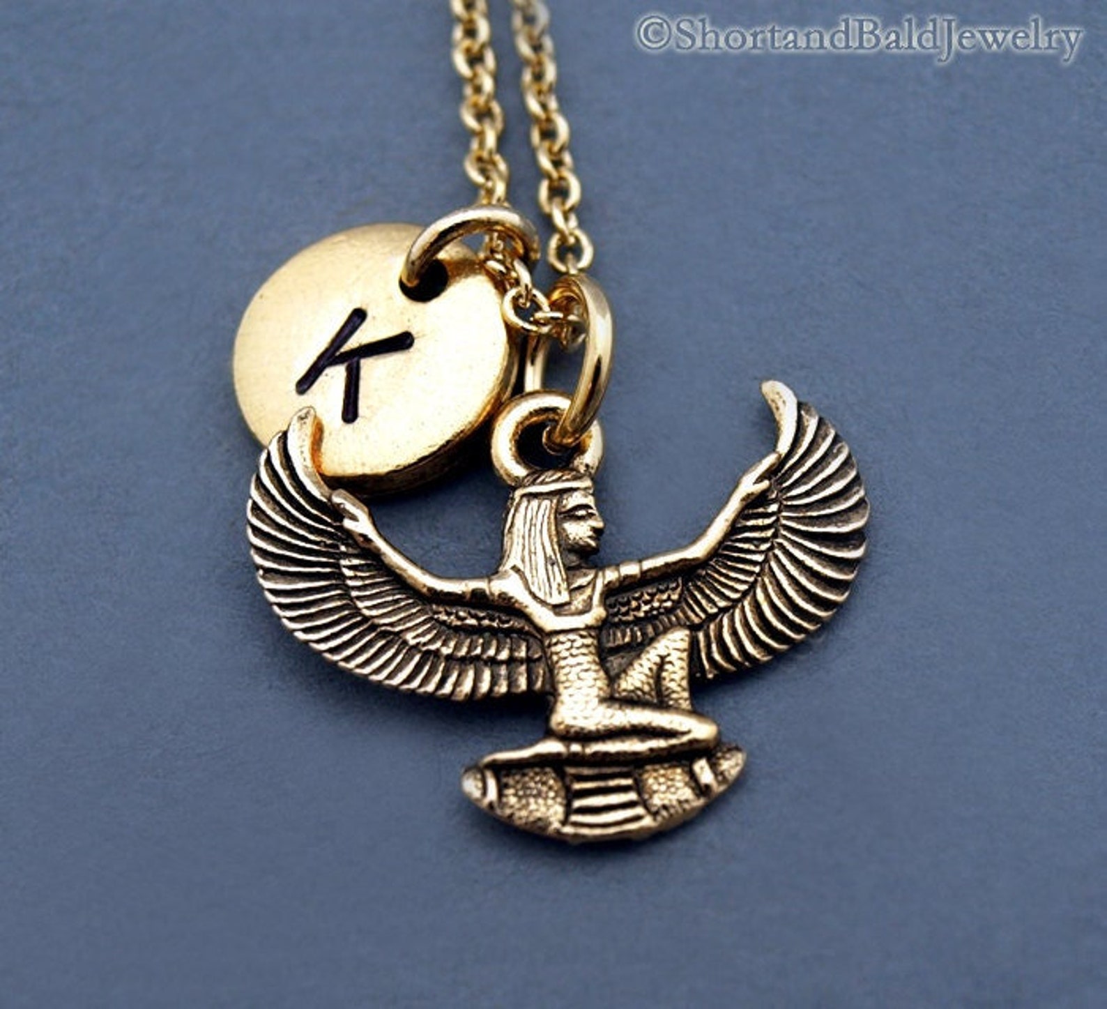 Isis Necklace, Egyptian Goddess Isis, Gold Isis, Winged Isis, Egyptian ...