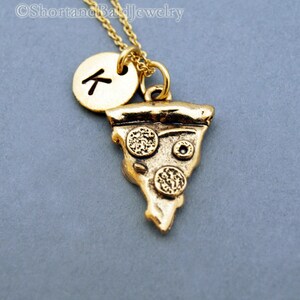 Pizza Necklace, Pizza Slice Charm, Pepperoni Pizza, Food Charm, Antique ...