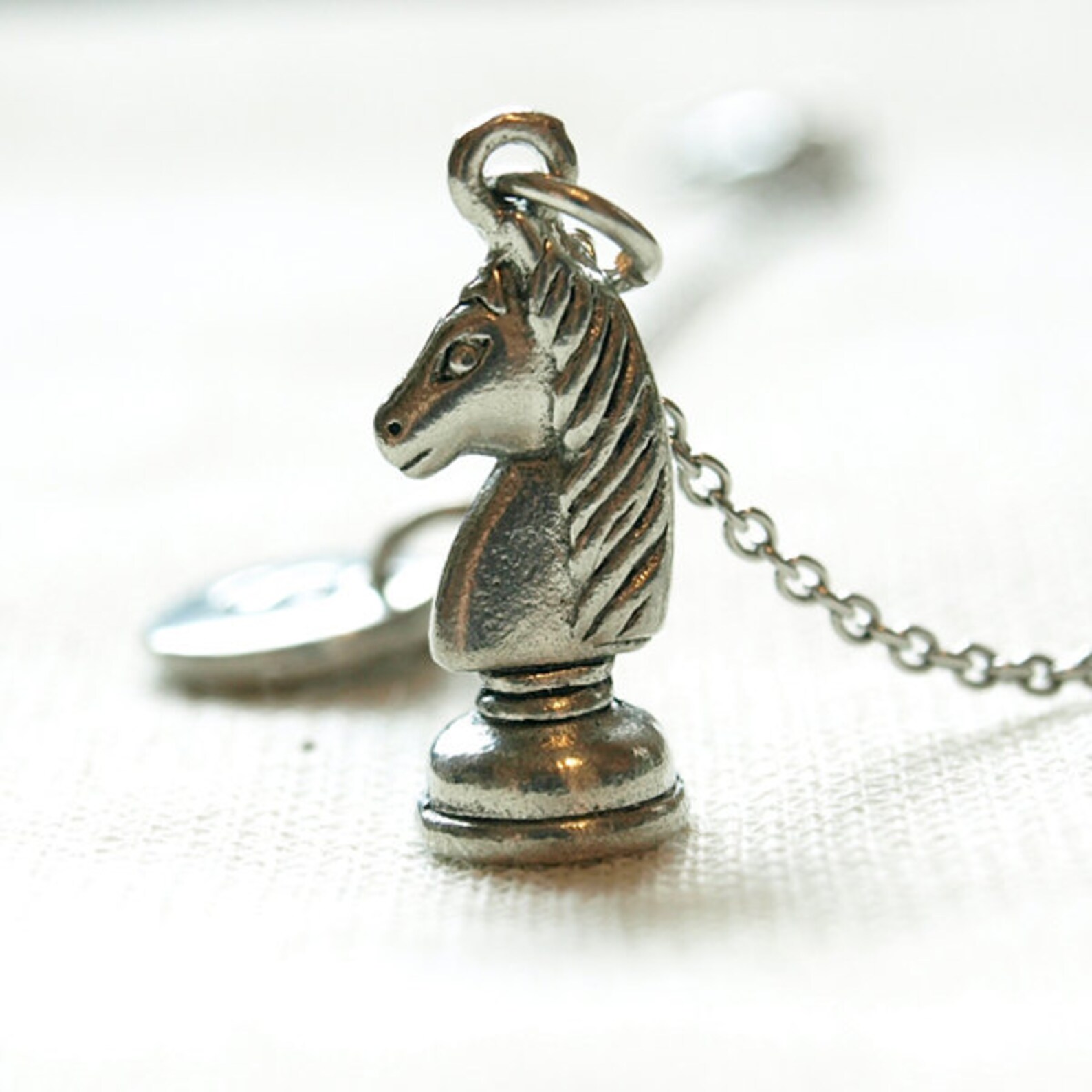 Chess Necklace Knight Chess Charm Knight Chess Piece Charm - Etsy