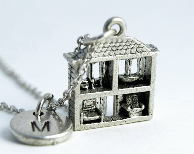 Doll's House Charm Necklace Miniature House Necklace - Etsy