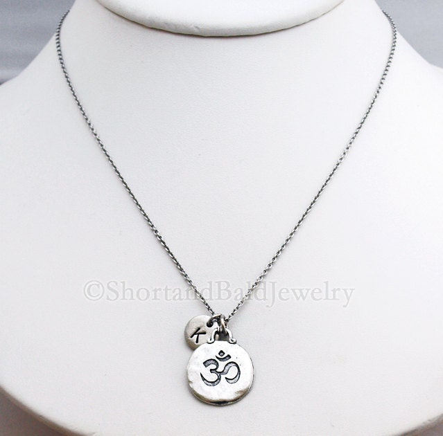 OHM Symbol Necklace, Om Symbol Necklace, Silver Ohm, Ohm Buddhist, Ohm ...