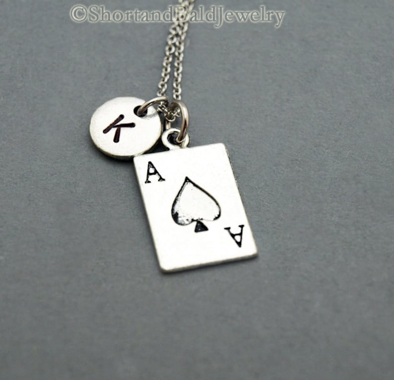 Ace of Spades Necklace Ace of Spade Charm Playing Card - Etsy