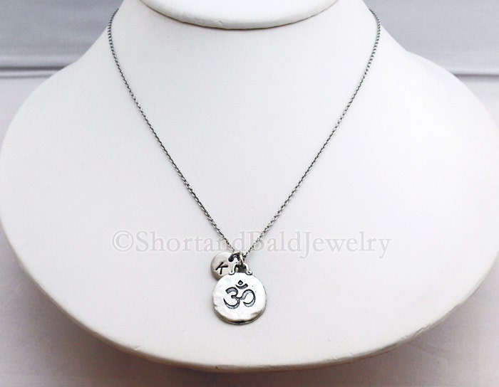 OHM Symbol Necklace, Om Symbol Necklace, Silver Ohm, Ohm Buddhist, Ohm ...