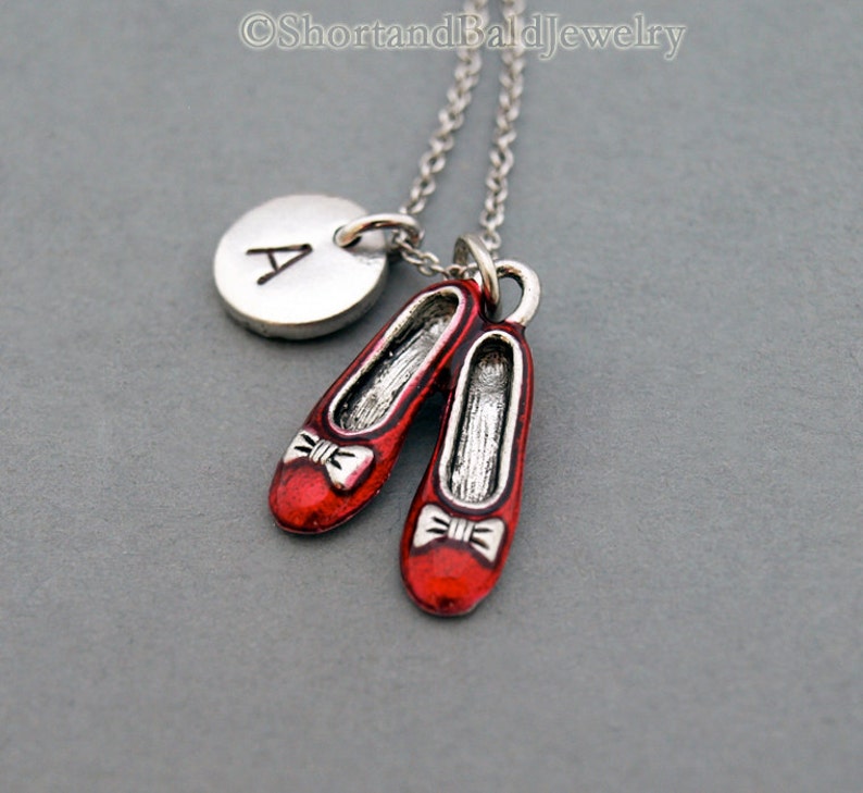 Ruby Red Slippers Necklace Wizard of Oz Charm Necklace | Etsy
