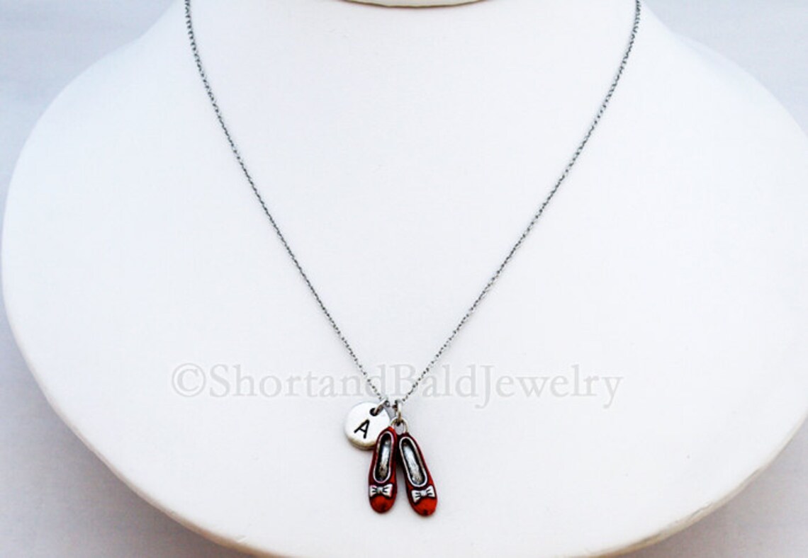 Ruby Red Slippers Necklace, Wizard of Oz Charm Necklace, Magical Shoes ...