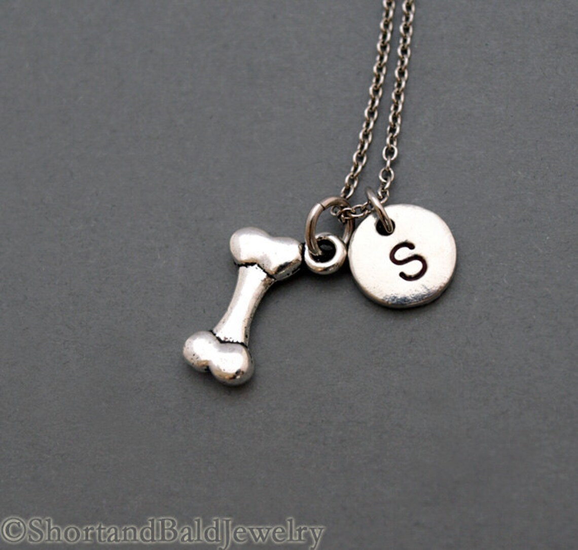 Tiny Dog Bone Necklace, Dog Bone Charm, Dog Bone Jewelry, Antique ...