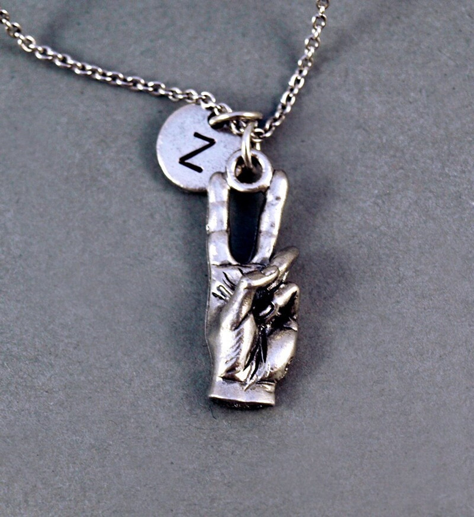 Peace Hand Sign Necklace, V Peace Sign, V Fingers, Victory Hands ...