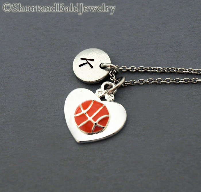 I Love Basketball Basketball ball charm necklace Basketball | Etsy