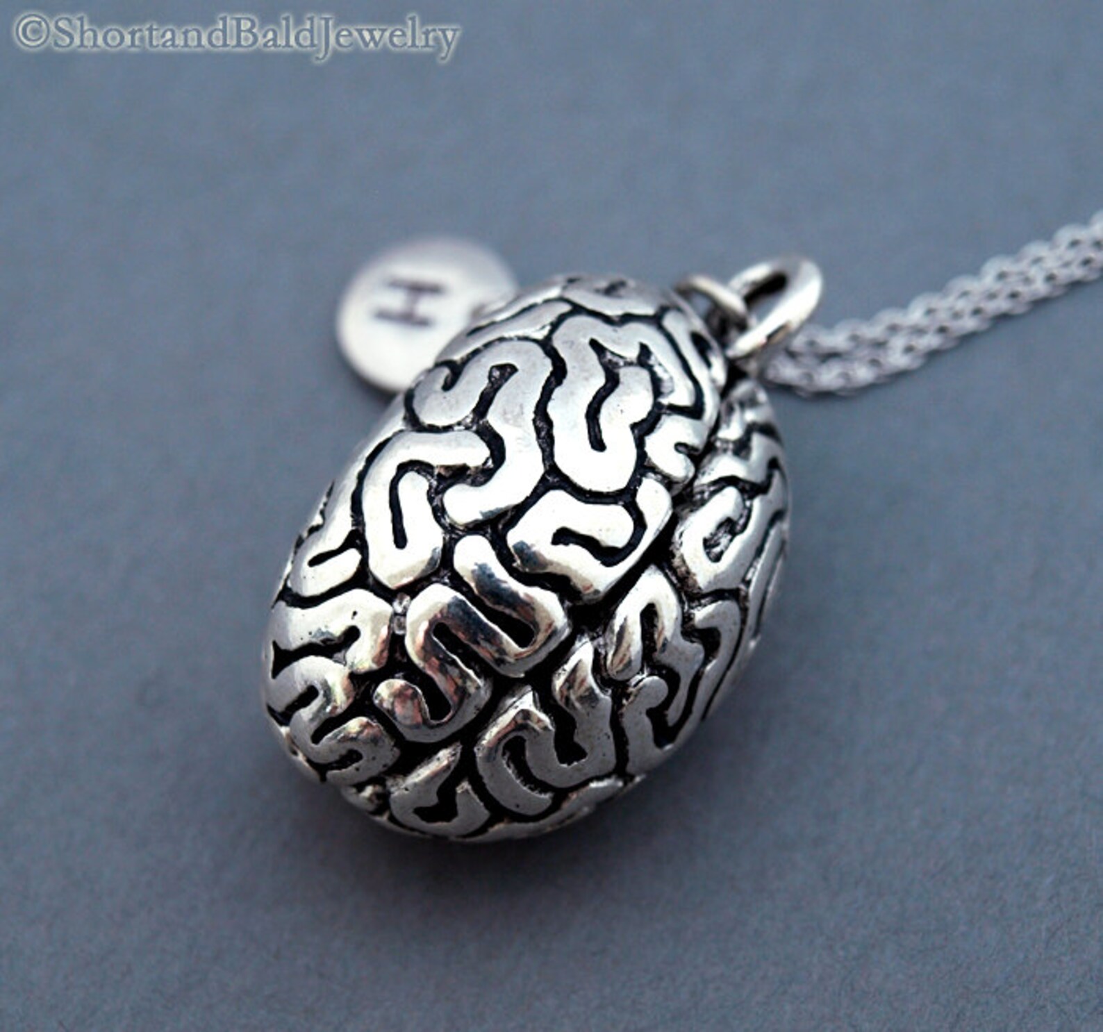 Human Brain Necklace Brain Charm Anatomy Charm Anatomy - Etsy