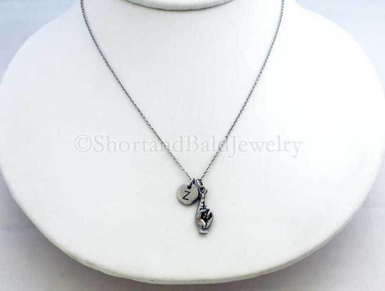 Fingers Crossed Sign Language Necklace Friendship Initial - Etsy