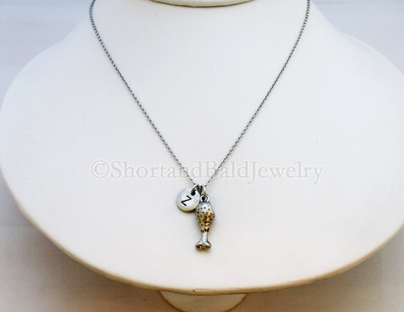 Turkey Leg Necklace, Chicken Leg Necklace, Food Charm, Turkey Drumstick ...