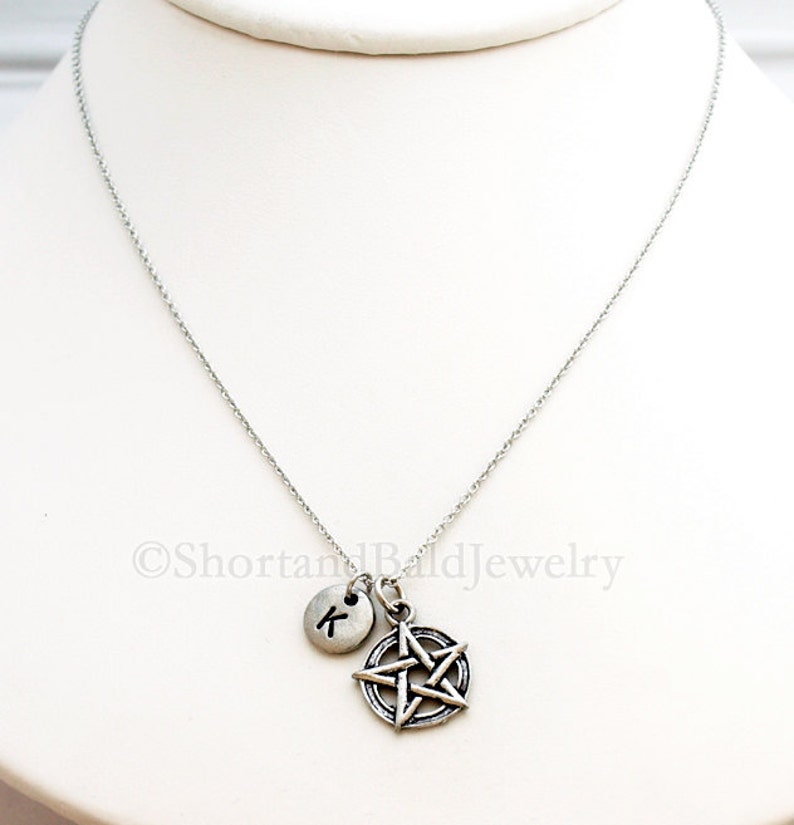 Pentagram Necklace Pentangle Star Pentagon Silver Pentagram - Etsy