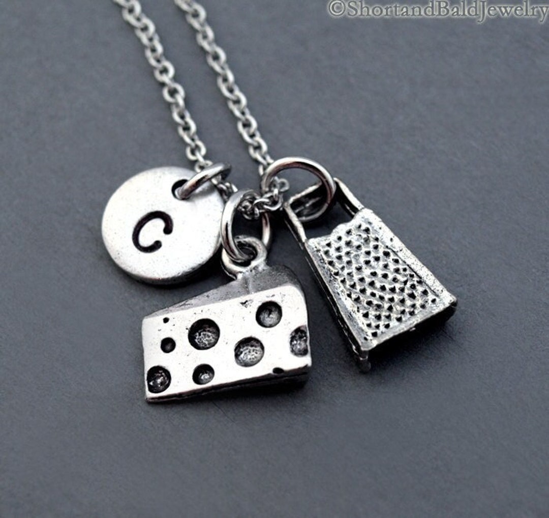 Cheese Grater and Cheese Wedge Necklace, Food Grater, Cheese Charm ...