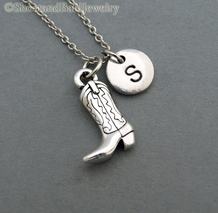 Cowboy Boot Necklace Cowgirl Boot Necklace Western Silver - Etsy
