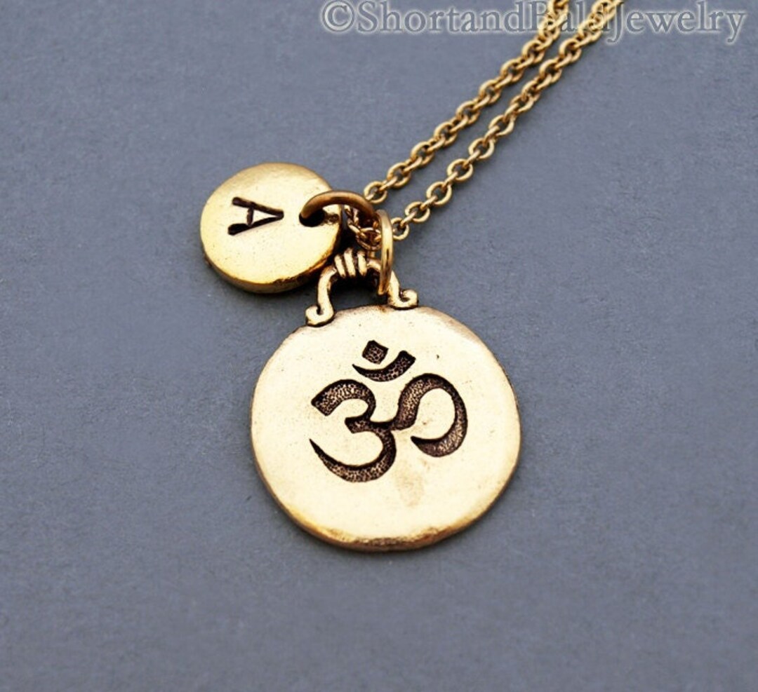 OHM Symbol Necklace, Om Symbol Necklace, Ohm Buddhist, Ohm Yoga, Ohm ...
