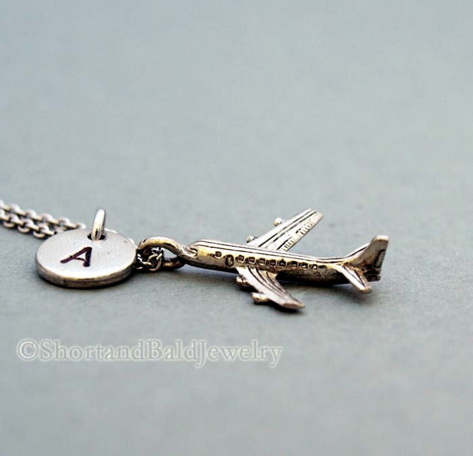 Airplane Necklace Airplane Charm Jet Necklace Plane Charm - Etsy