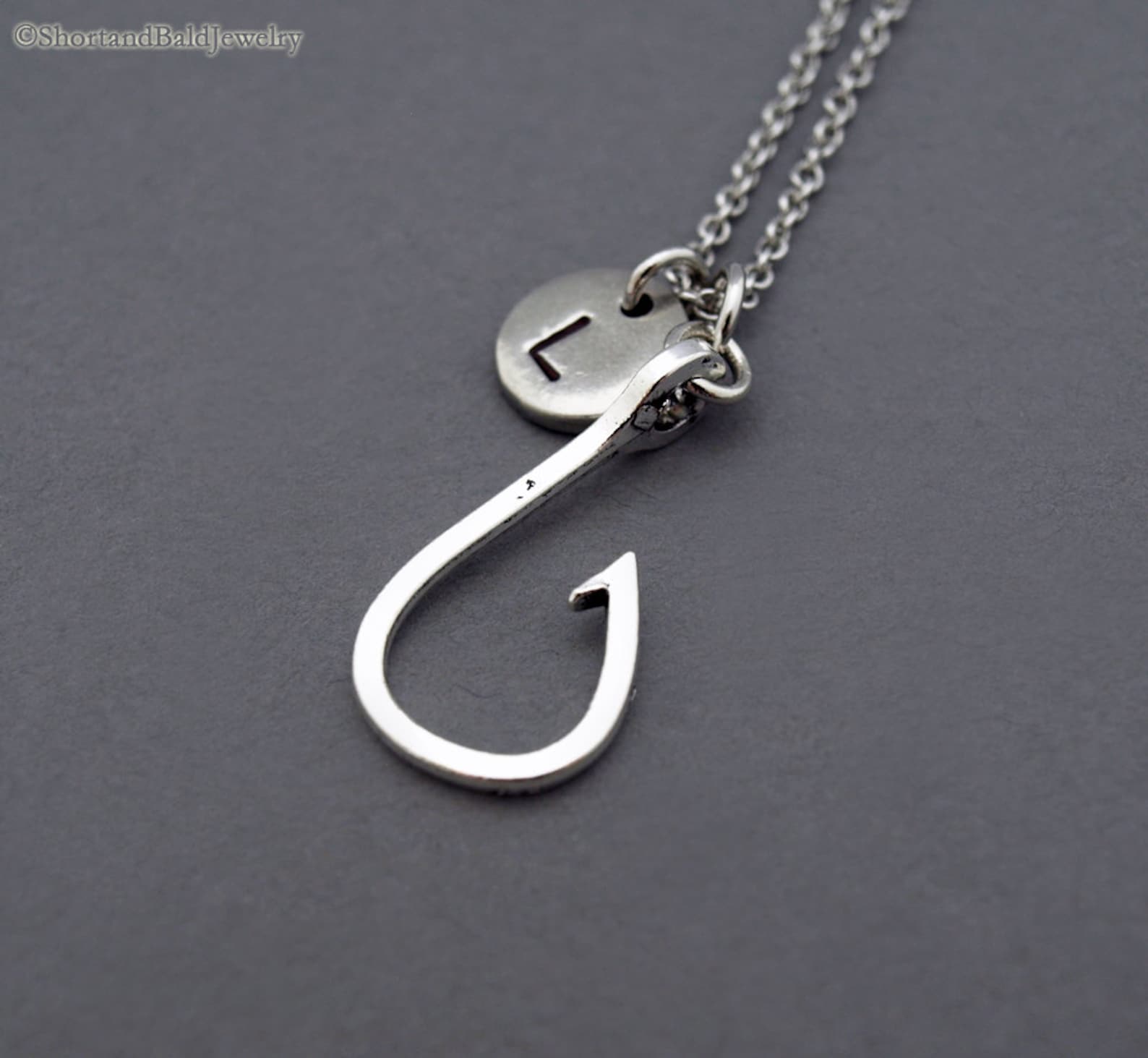 Fish Hook Necklace, Fishhook Necklace, Fisherman, Fish Hook Charm ...